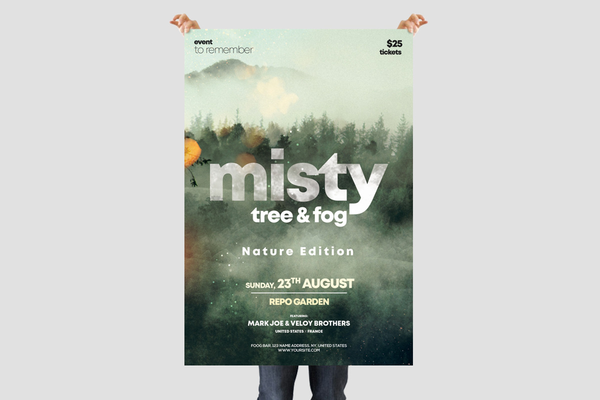 Misty Fog - 3 Event PSD Flyers, a Flyer Template by PixelsDesign
