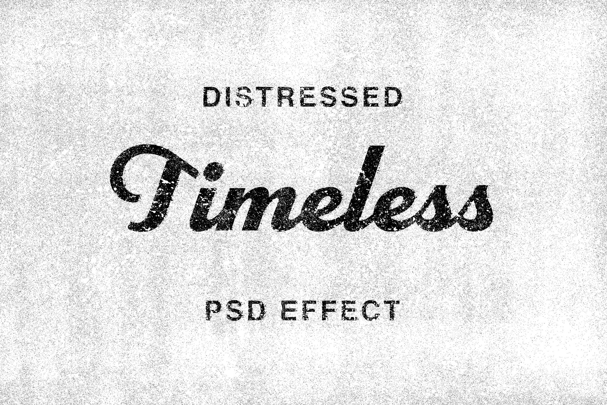 Timeless: Distressed Text Effect, a Texture Graphic by Design Squad ...