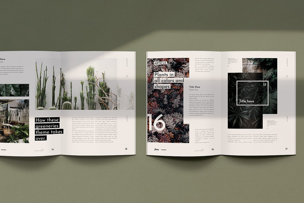 Flora Magazine, a Magazine Template by Visuel Colonie®