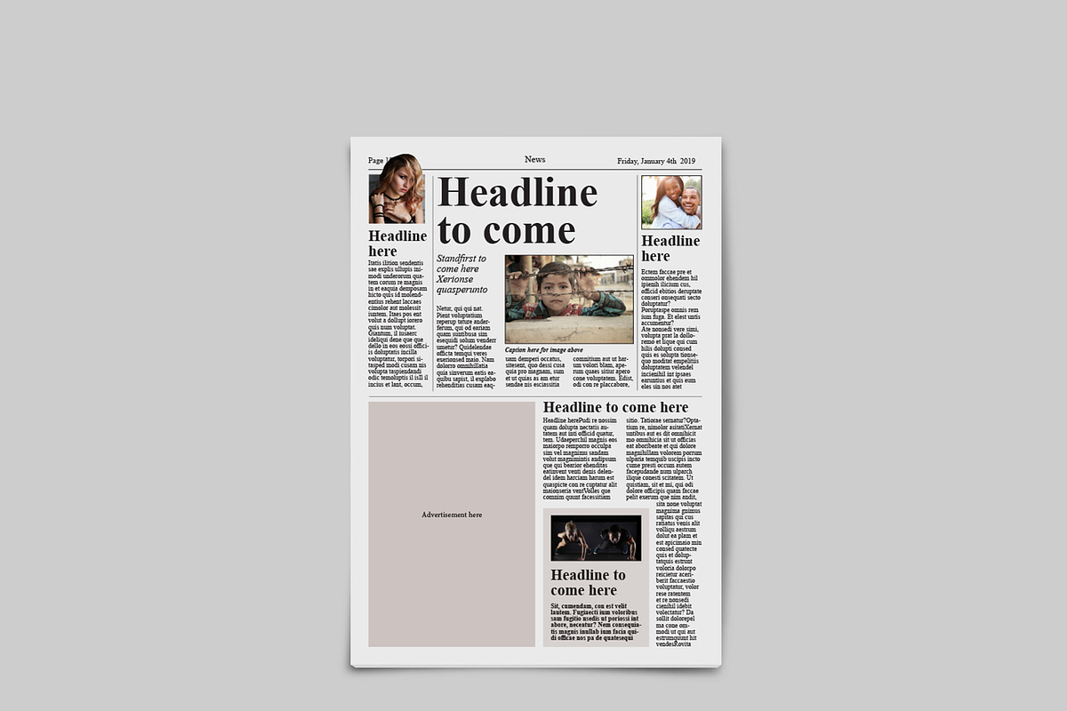Tabloid Newspaper Template, a Magazine Template by Dene Studios