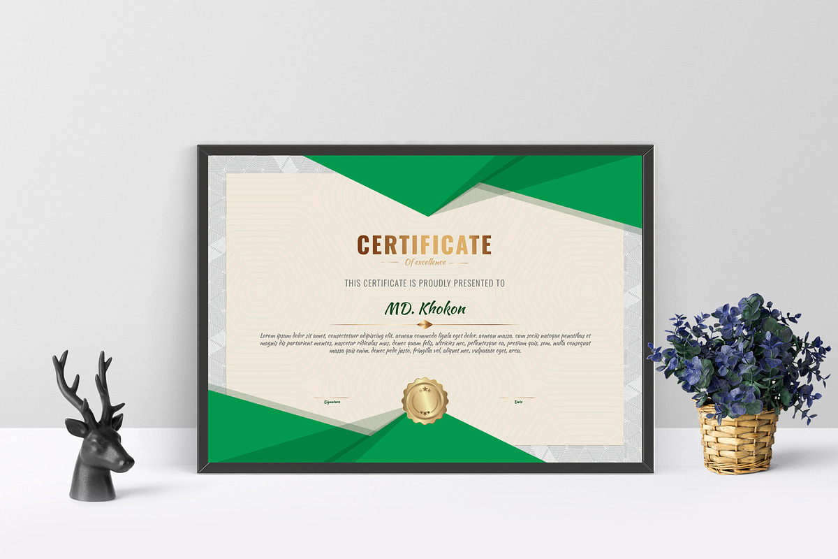 Modern Creative Certificate Design, a Stationery Template by MRI STUDIO ...
