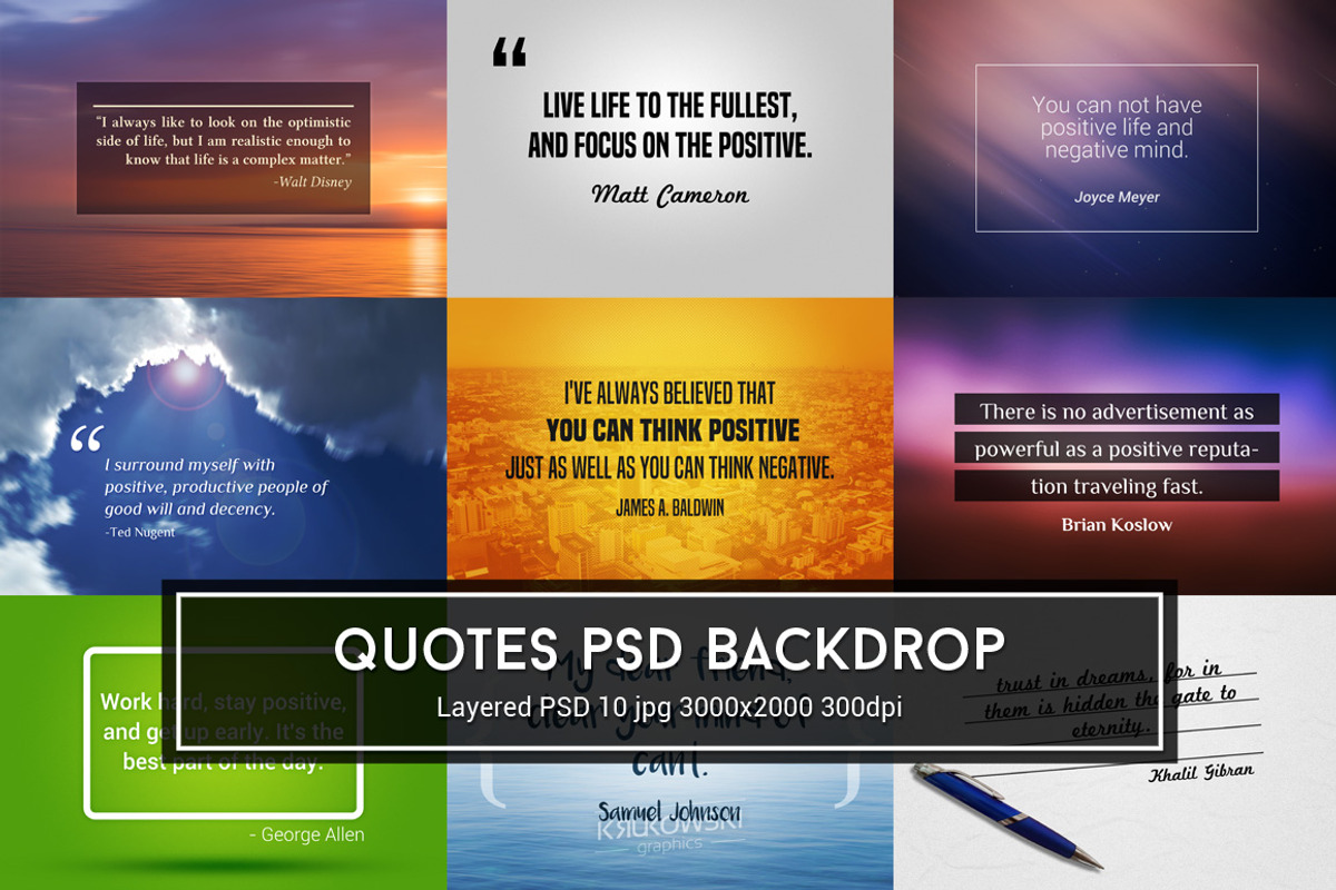 Quotes PSD Backdrop, a Texture Graphic by Krukowski Graphics
