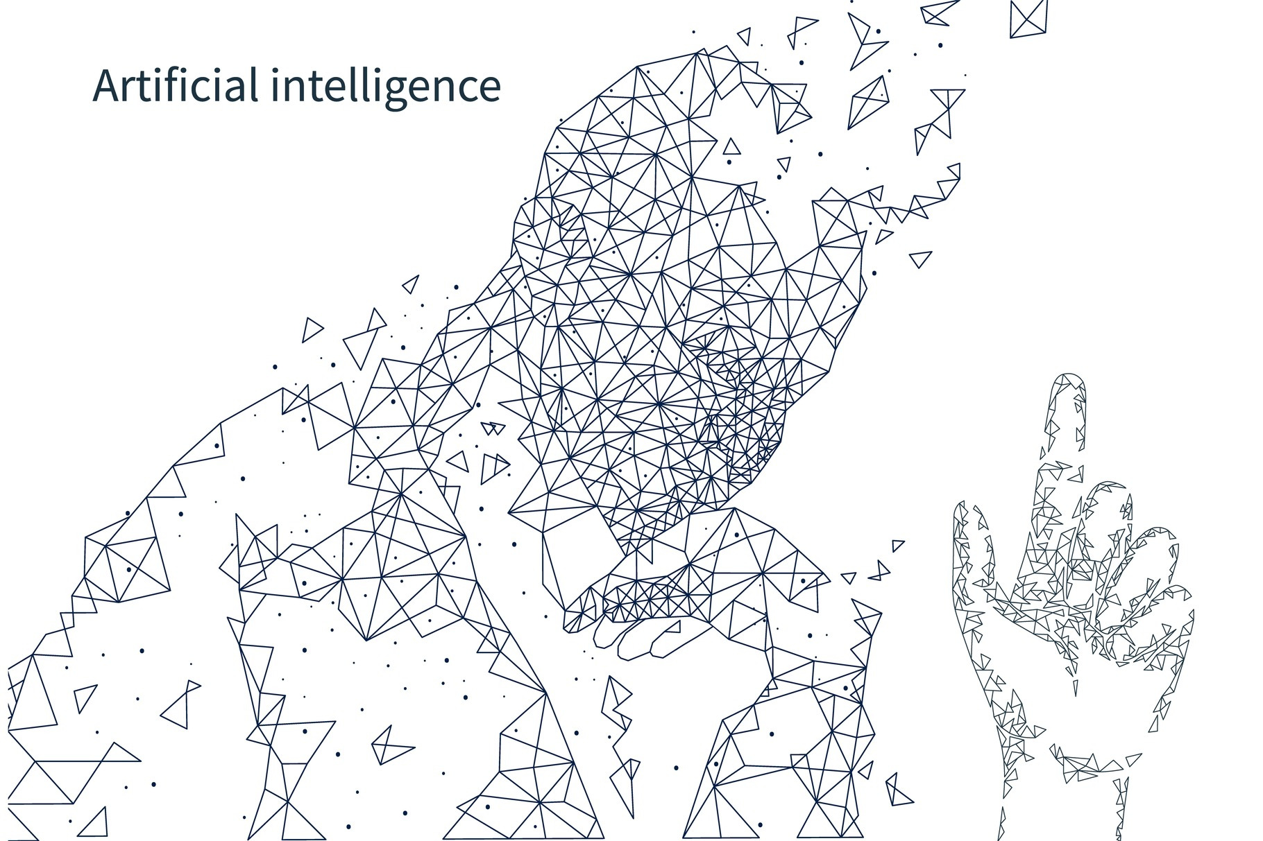 Artificial Intelligence Person, a Technology Illustration by robuart