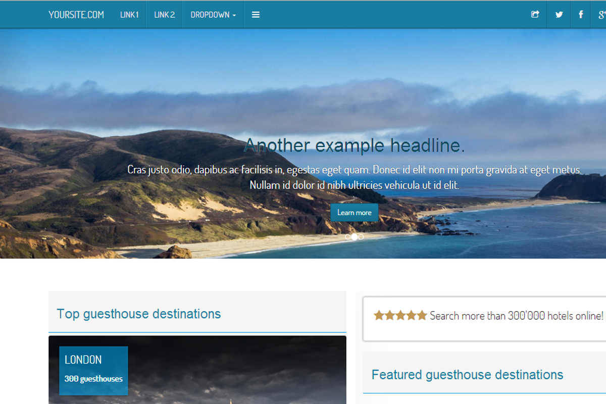 Booking portal responsive Bootstrap, a Websites & App Template by ...
