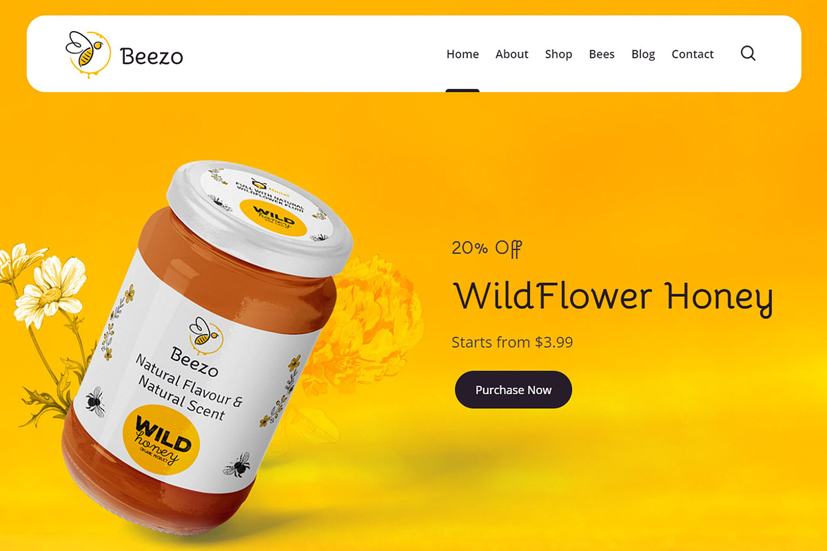 Beezo - Best Honey WordPress Theme, a WordPress Template by ThemesRain