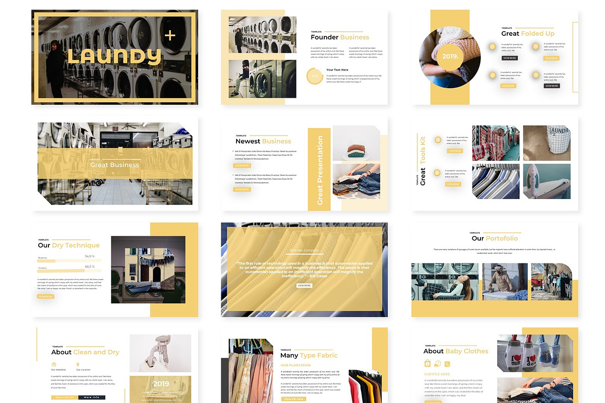 Laundry - Powerpoint Template, a Presentation Template by AQR Studio ...