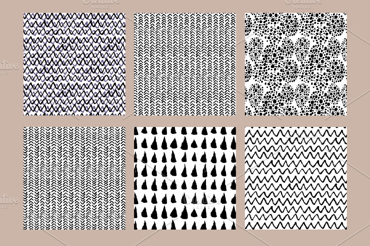 18 Hand drawn patterns, a Pattern Graphic by Type and Graphics Studio