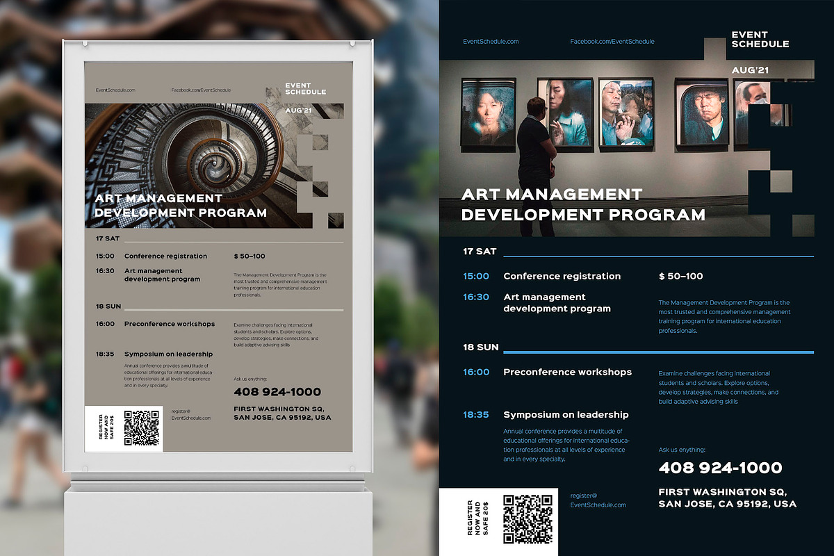 Event Schedule Poster Template, a Flyer Template by EDT.Graphics