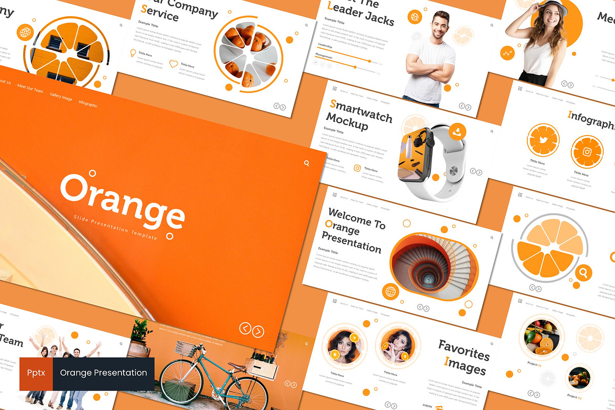 Orange - Powerpoint Template, a Presentation Template by inspirasign