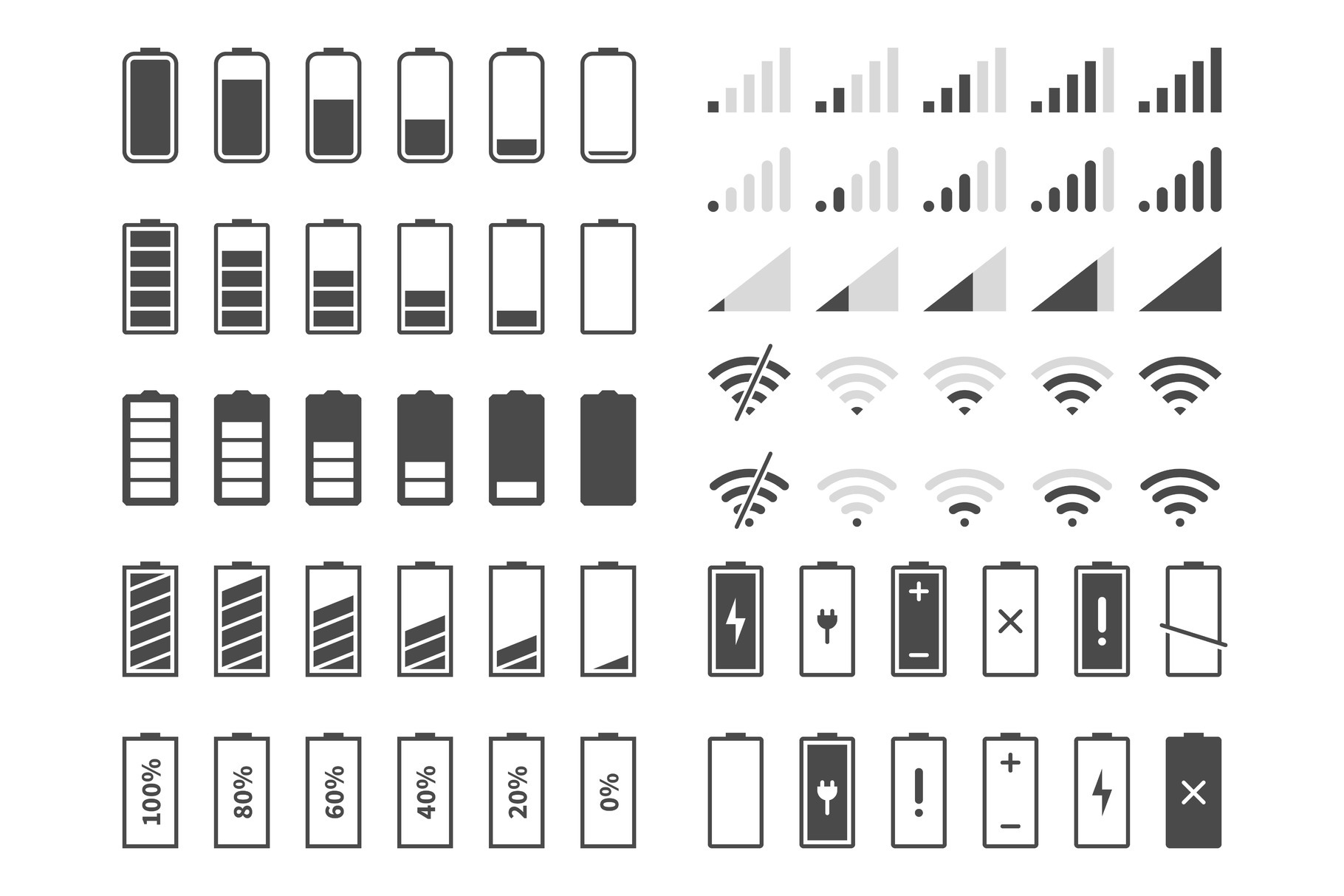 Signal and battery icons. Network, a Technology Illustration by YummyBuum