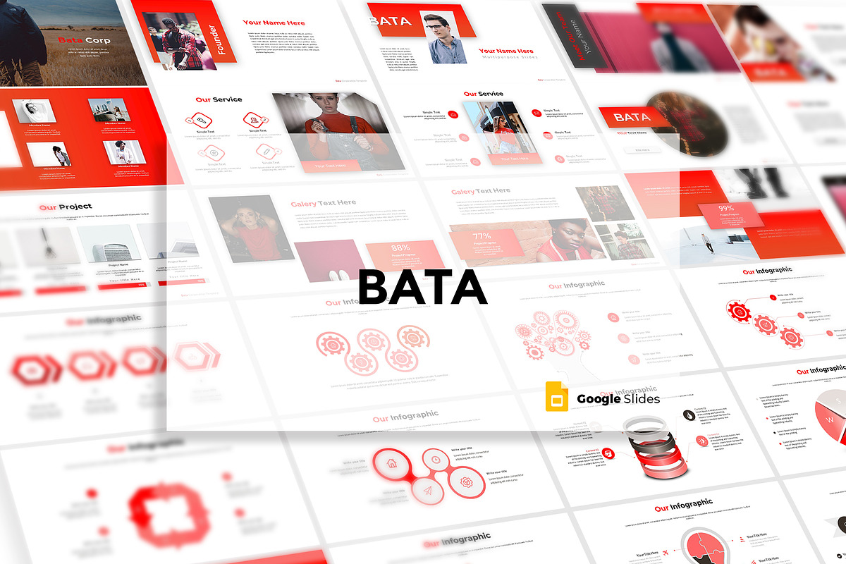 Bata - Google Slides Template, a Presentation Template by AQR Studio | Creative Market