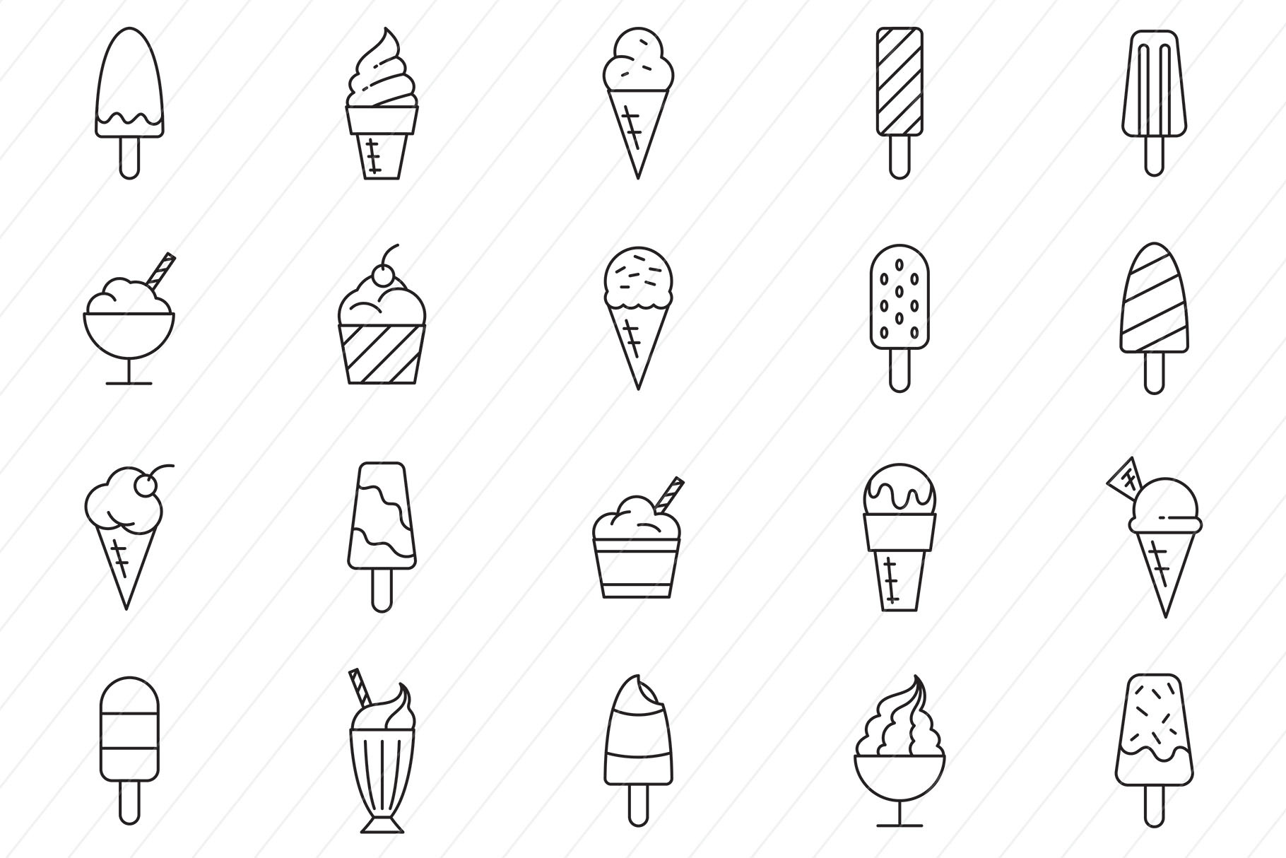 Ice Cream Icons, an Icon by Graphic Pear
