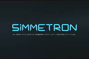Simmetron Hi-Tech Futuristic Font, a Font by Alkinos
