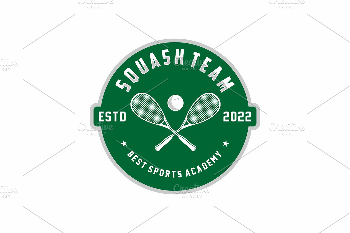Squash Club Emblem Logo Design, a Branding & Logo Template by swarnstudio