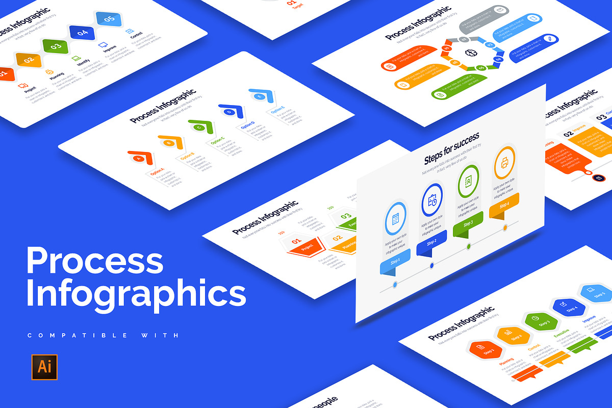 Process Illustrator Infographics, a Presentation Template by Slidesmash