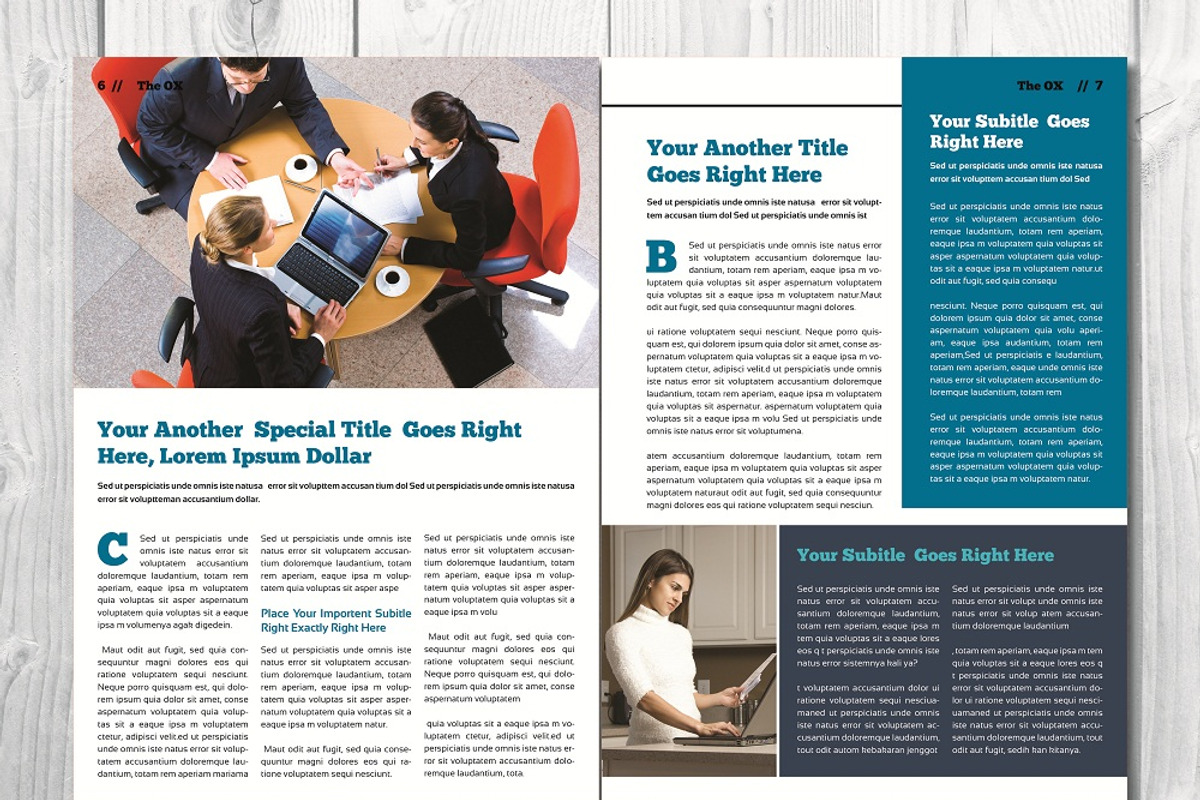 InDesign Newsletter Template, a Magazine Template by MA-KING_ART