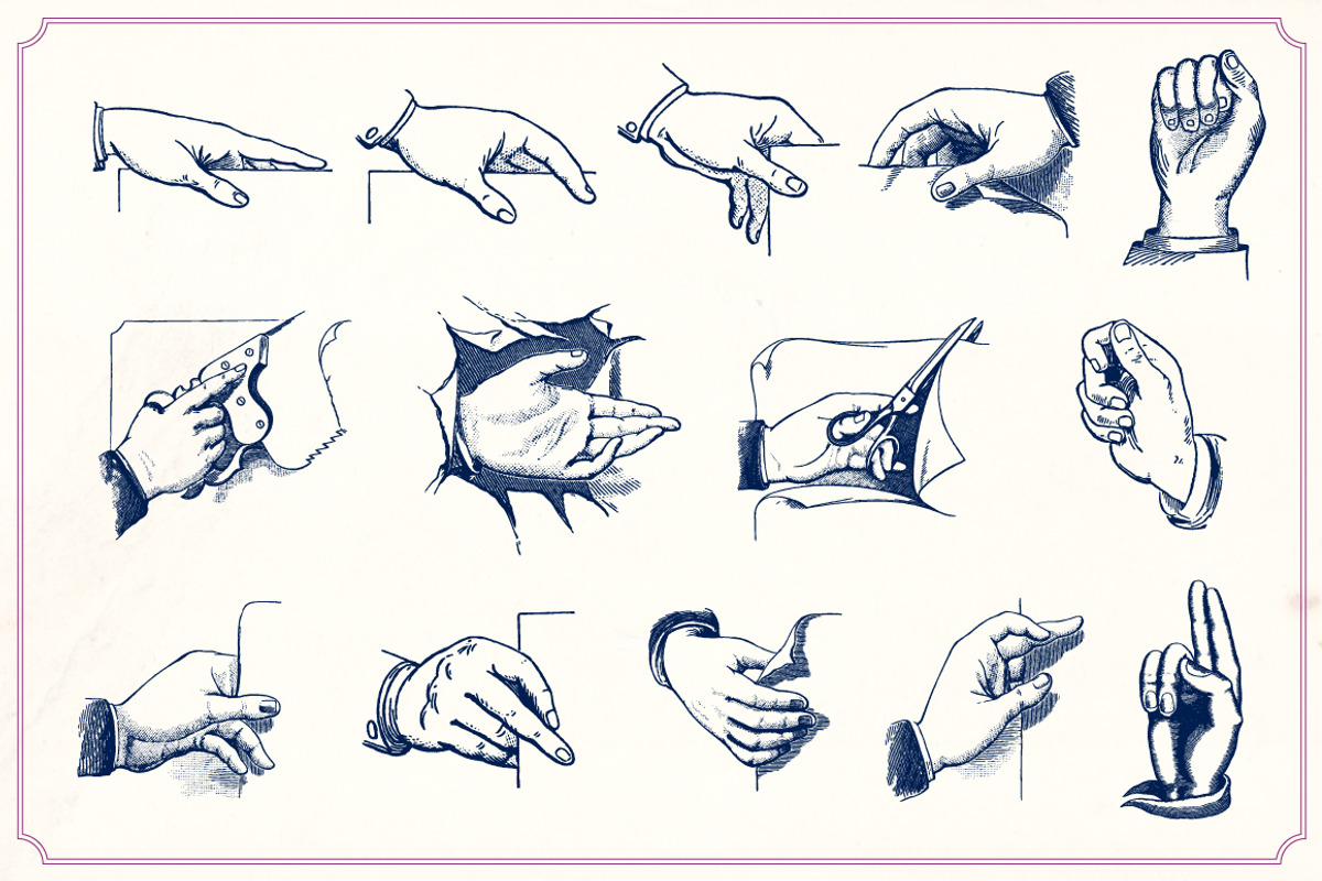 Vintage Hand Illustrations, a Person Illustration by Mr Vintage