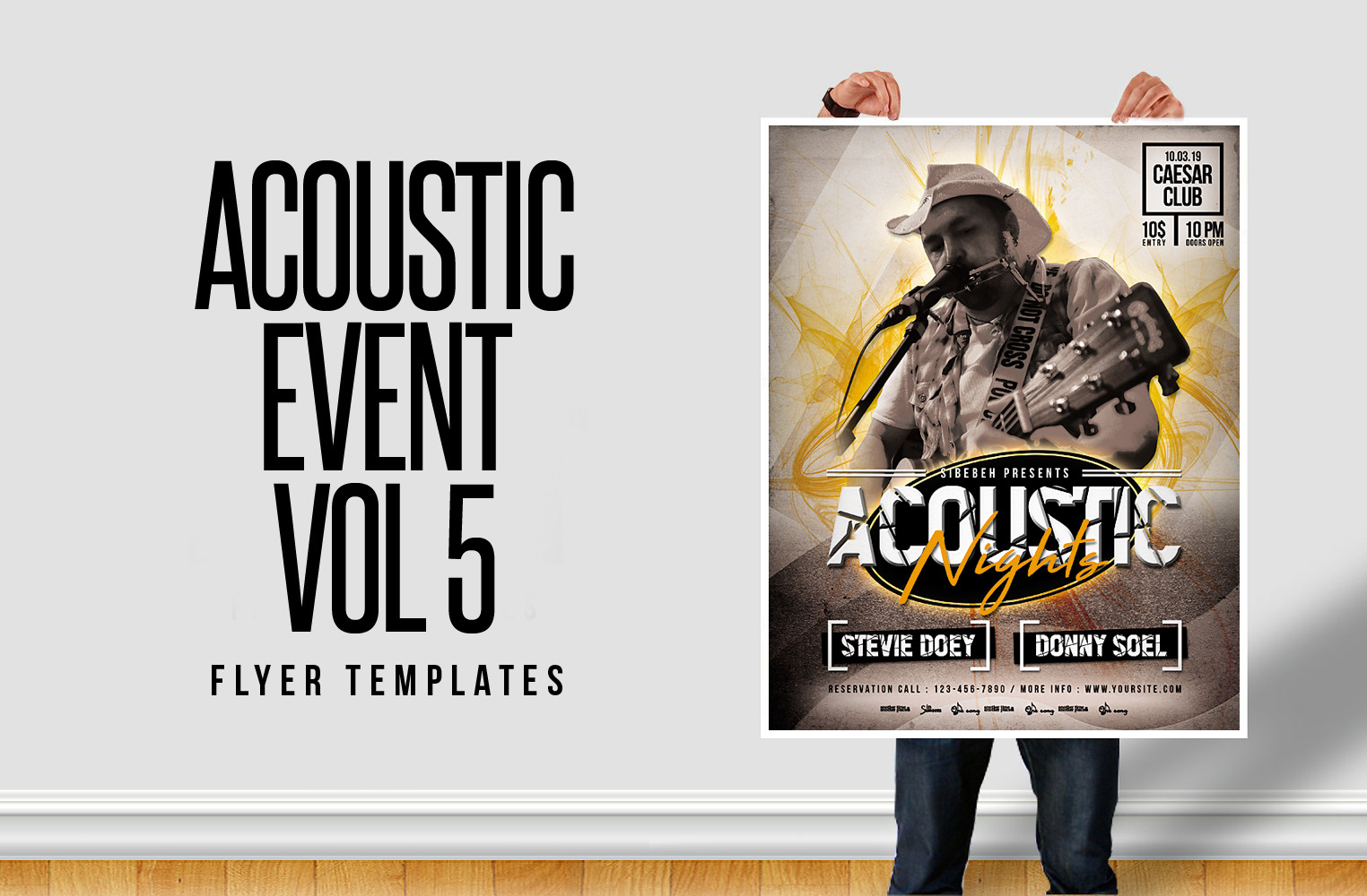 Acoustic Event Flyer Templates Vol 5, a Flyer Template by Shelby67 Graphics