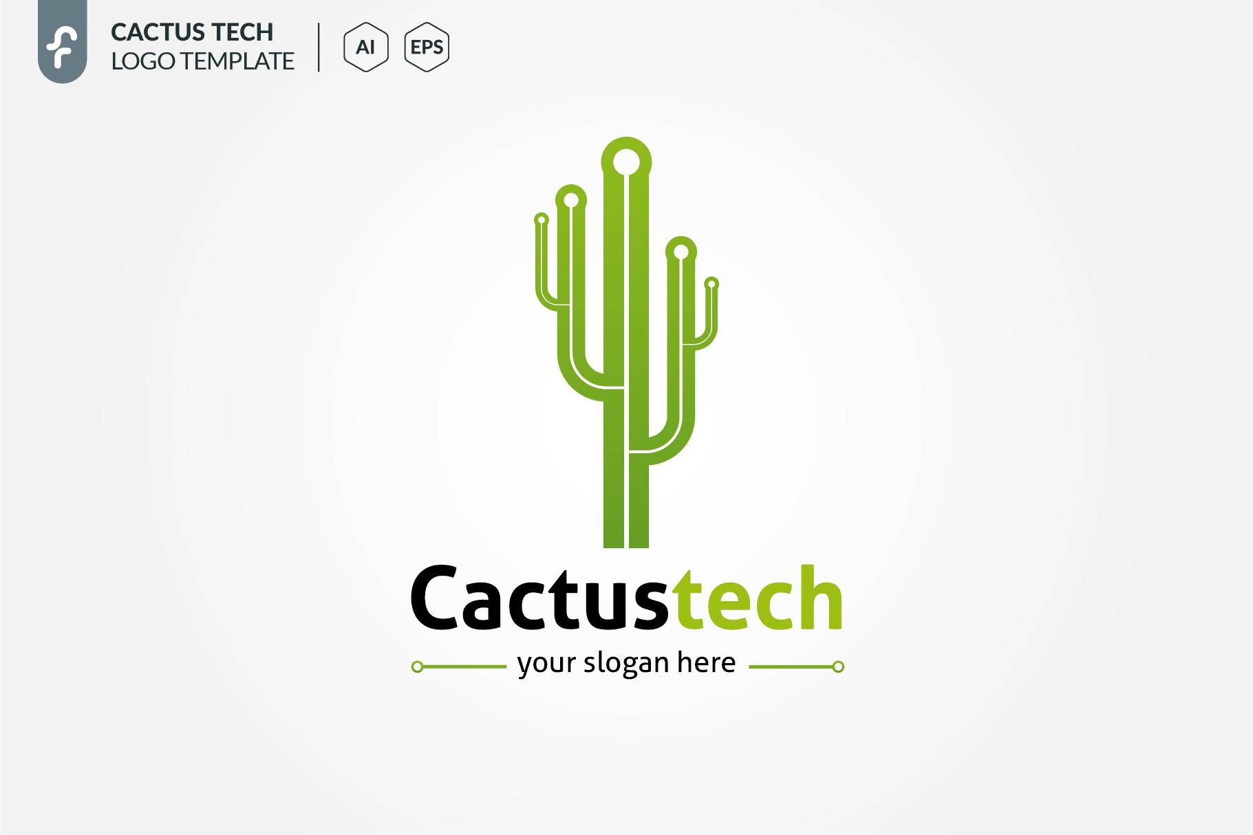 Cactus Tech Logo, a Branding & Logo Template by ft.studio