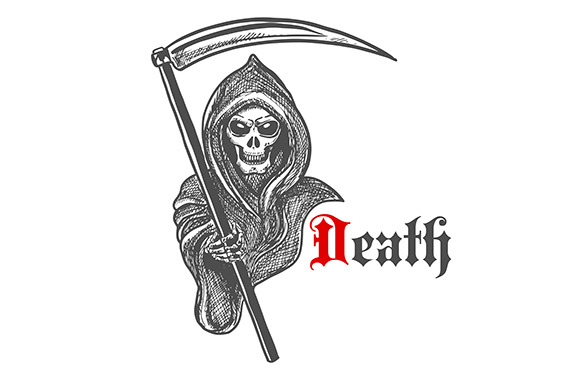 Spooky death skeleton, a Graphic by Vector Tradition