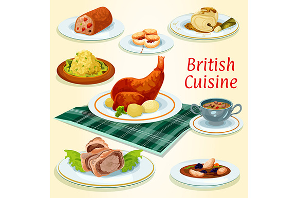 British menu dishes, a Graphic by Vector Tradition | Creative Market