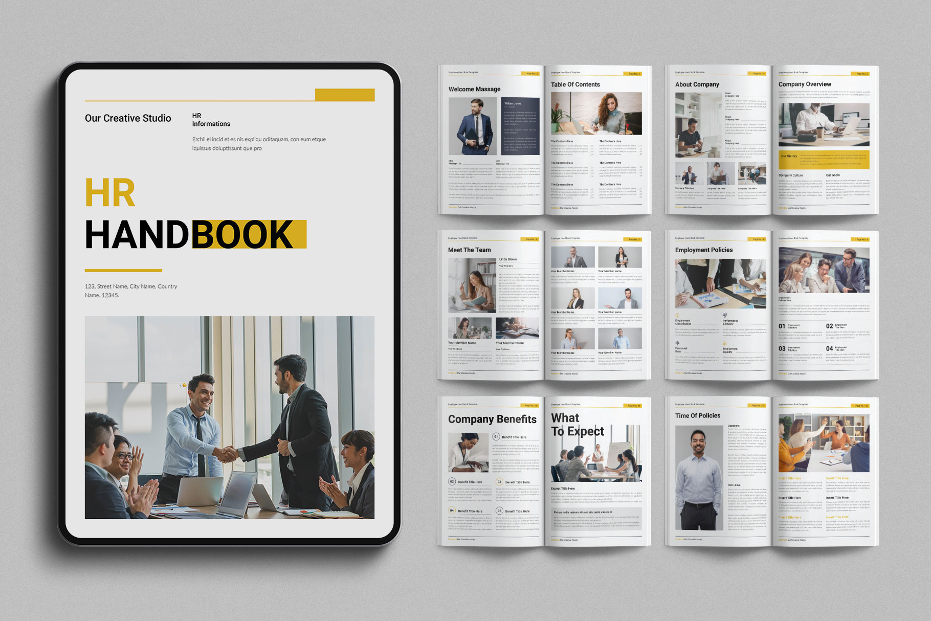 Digital Employee Handbook Template, a Magazine Template by TemplatesForest