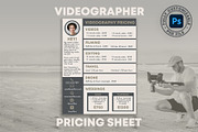 Videography Pricing Sheet Template, a Templates & Theme by Cornfield Studio