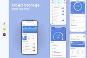 Cloud Storage Mobile App UI Kit, an UI Kit Template by uicube