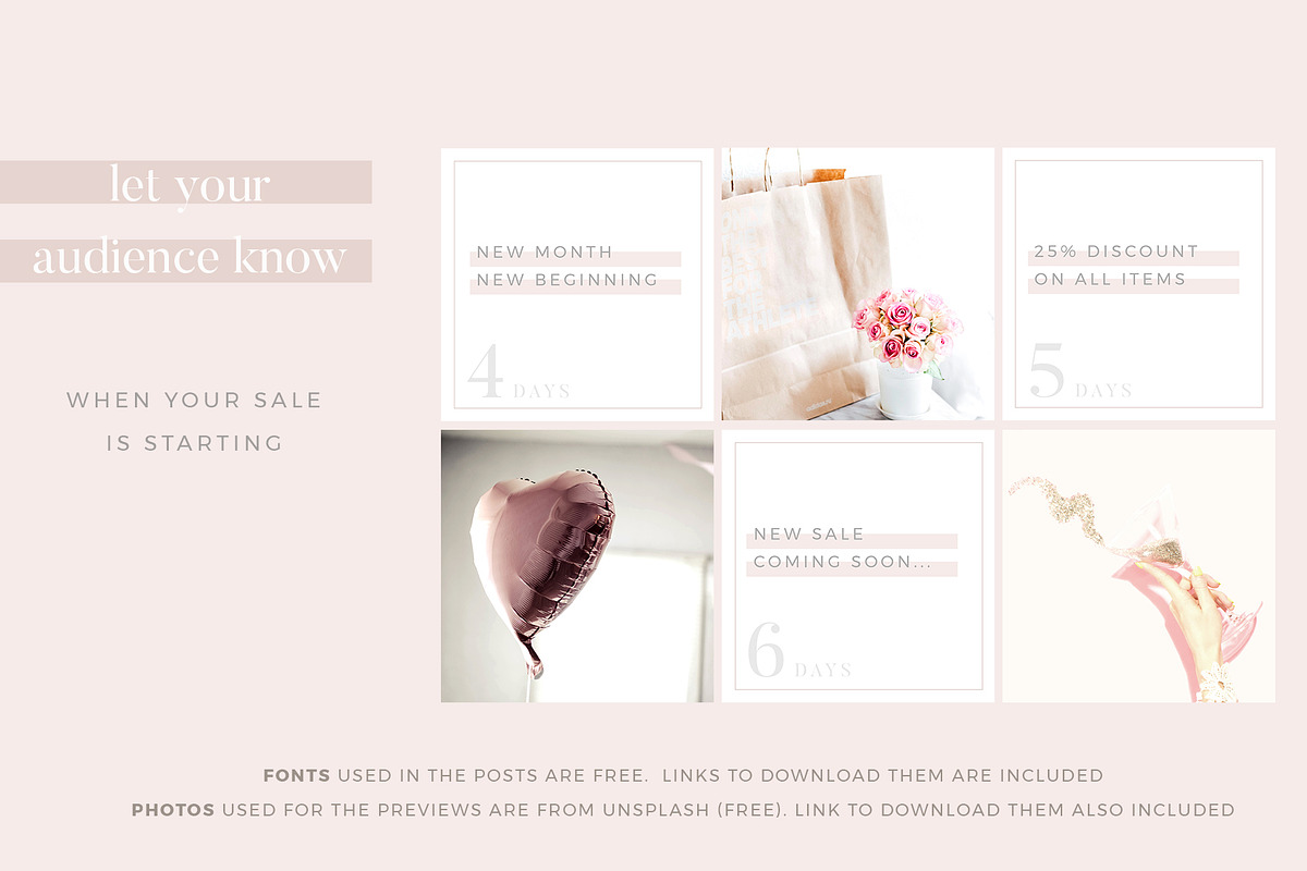 Countdown IG Posts and Stories, a Social Media Template by Youandigraphics