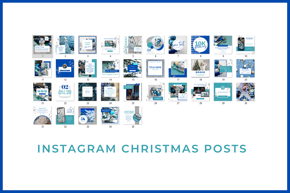 CHRISTMAS INSTAGRAM TEMPLATE | Creative Market