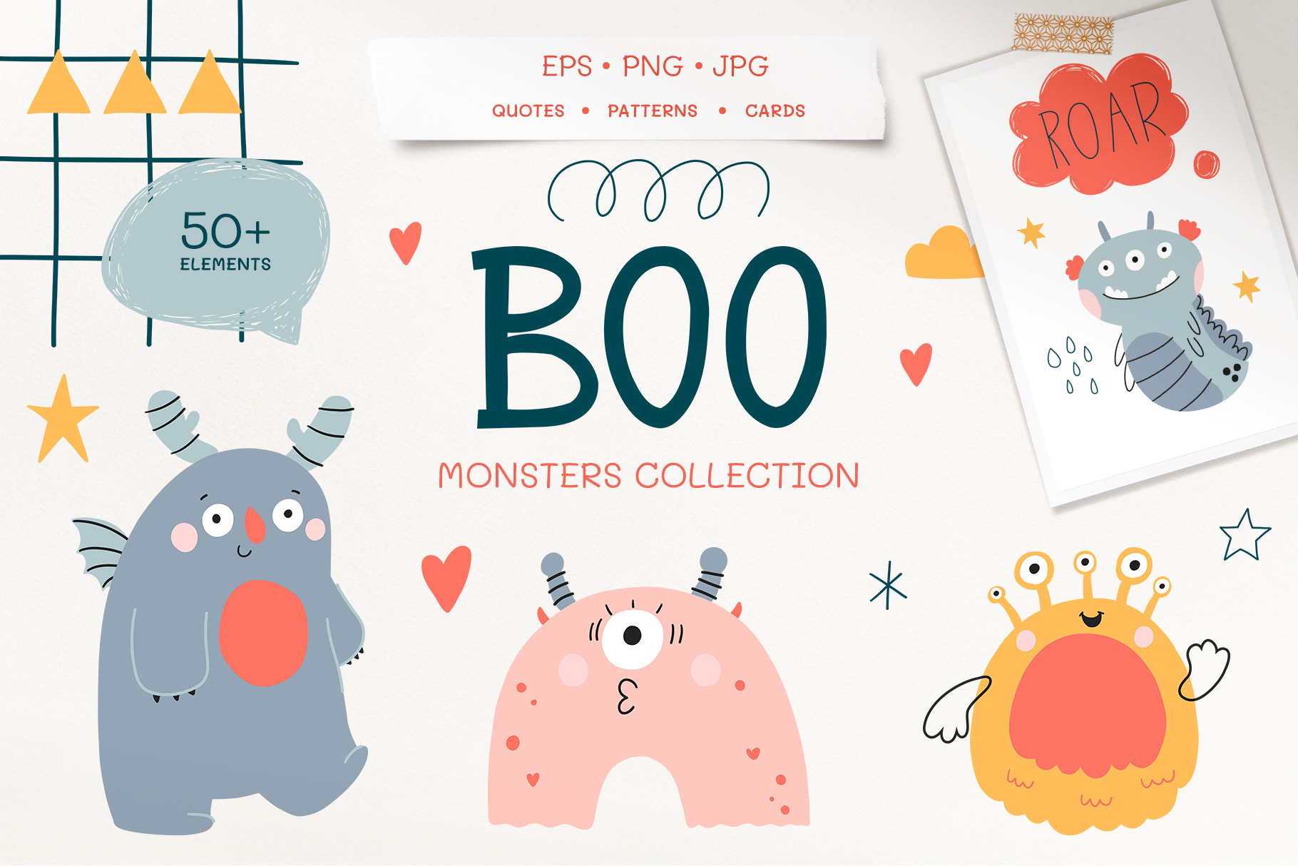 Boo - cute monsters collection, an Animal Illustration by Mariart_i