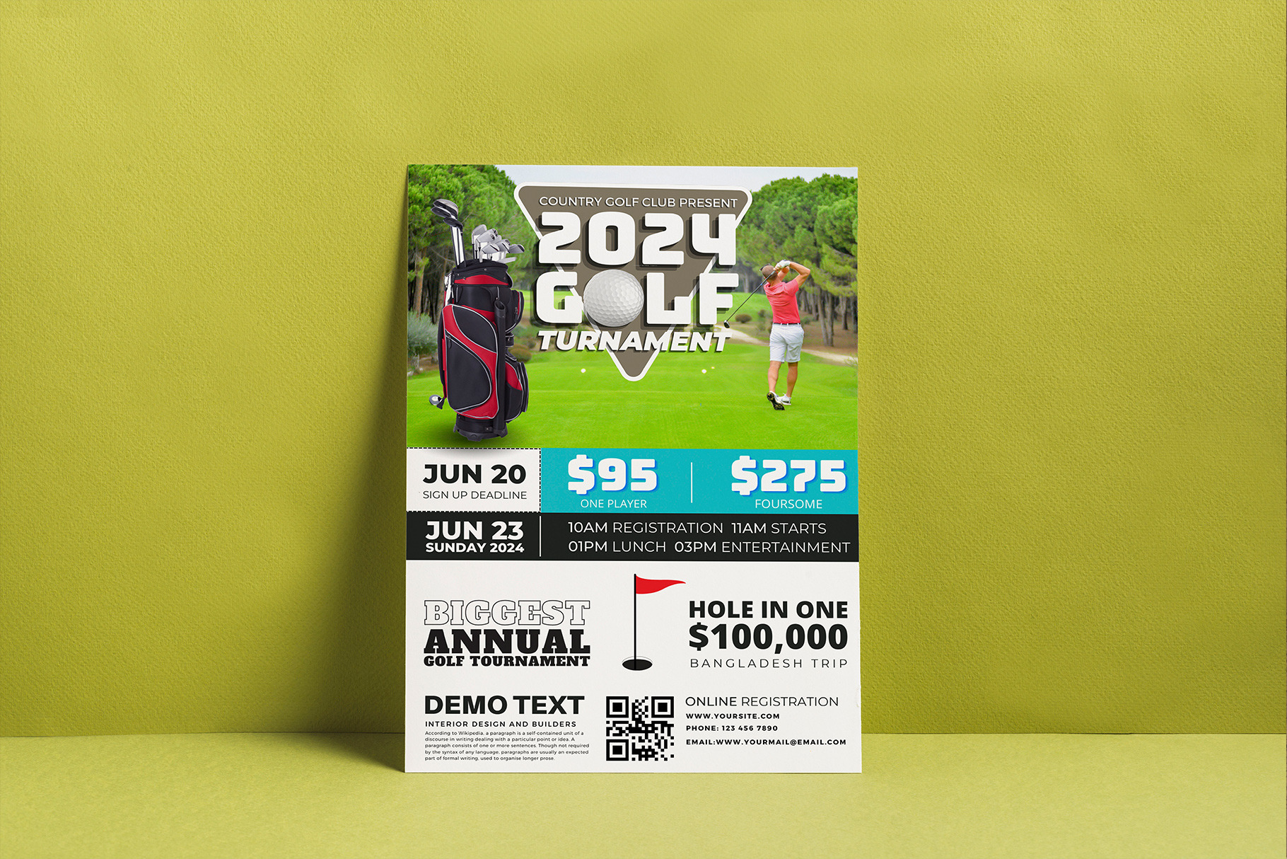 Editable Golf Tournament Flyer, a Flyer Template by iloveTemplate