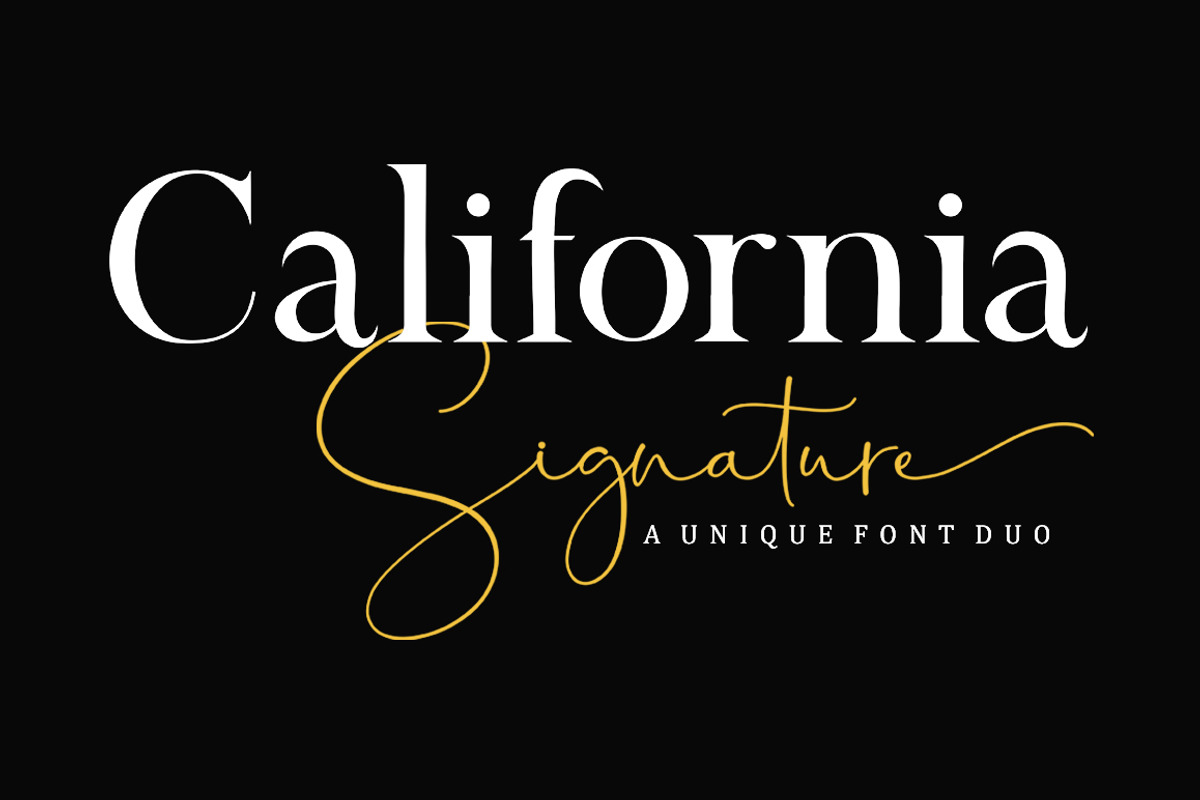 California Signature Font Duo, a Serif Font by Bosstype Studio