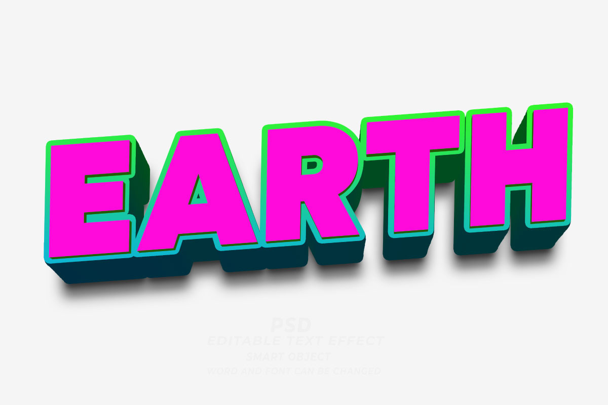 PSD Earth Editable Text Effect, a Layer Style Add-On by TrueVector