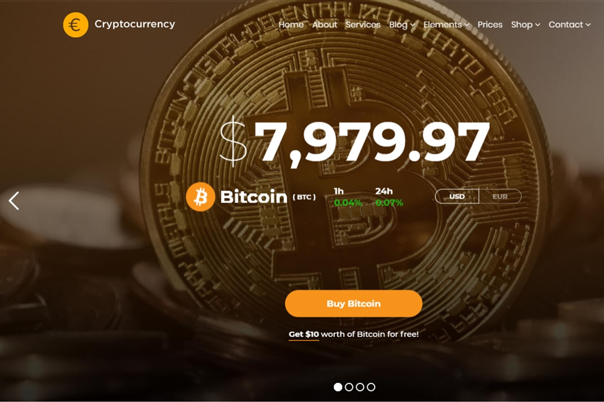Cryptocurrency Bitcoin WordPress Theme