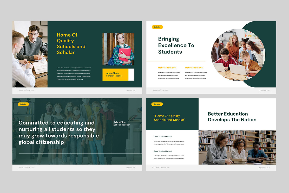 SCHOLAR - Education Powerpoint, a Presentation Template by rgbryand