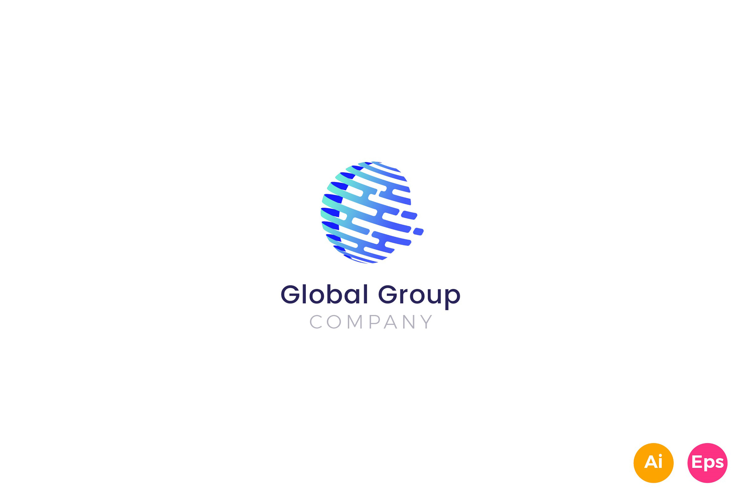 Global Group Company Logo, a Branding & Logo Template by Creative Corner