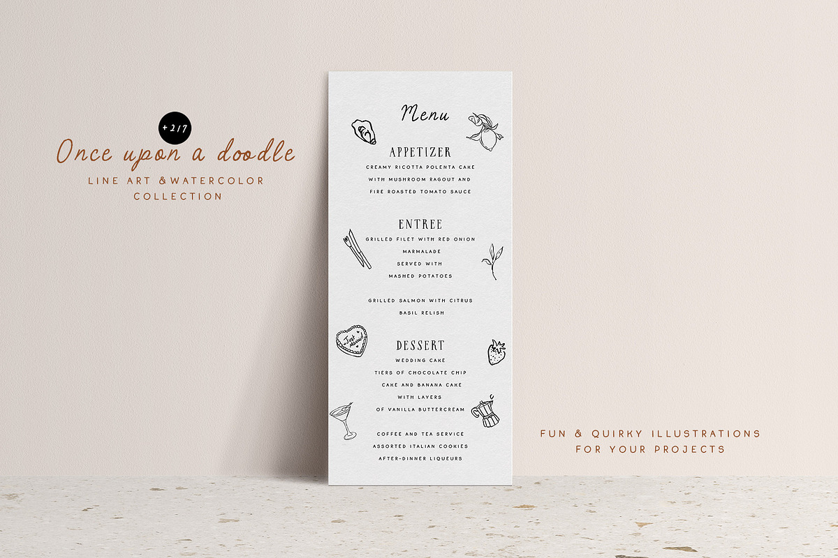 Whimsical doodle Line art svg vector, a Decorative Illustration by ...