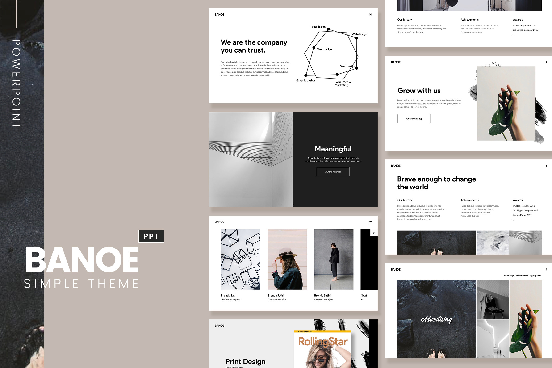 BANOE - Modern Powerpoint Template, a Presentation Template by Slidehack