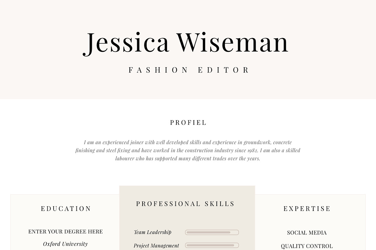 Resume Template CV template | London, a Resume Template by Resume ...