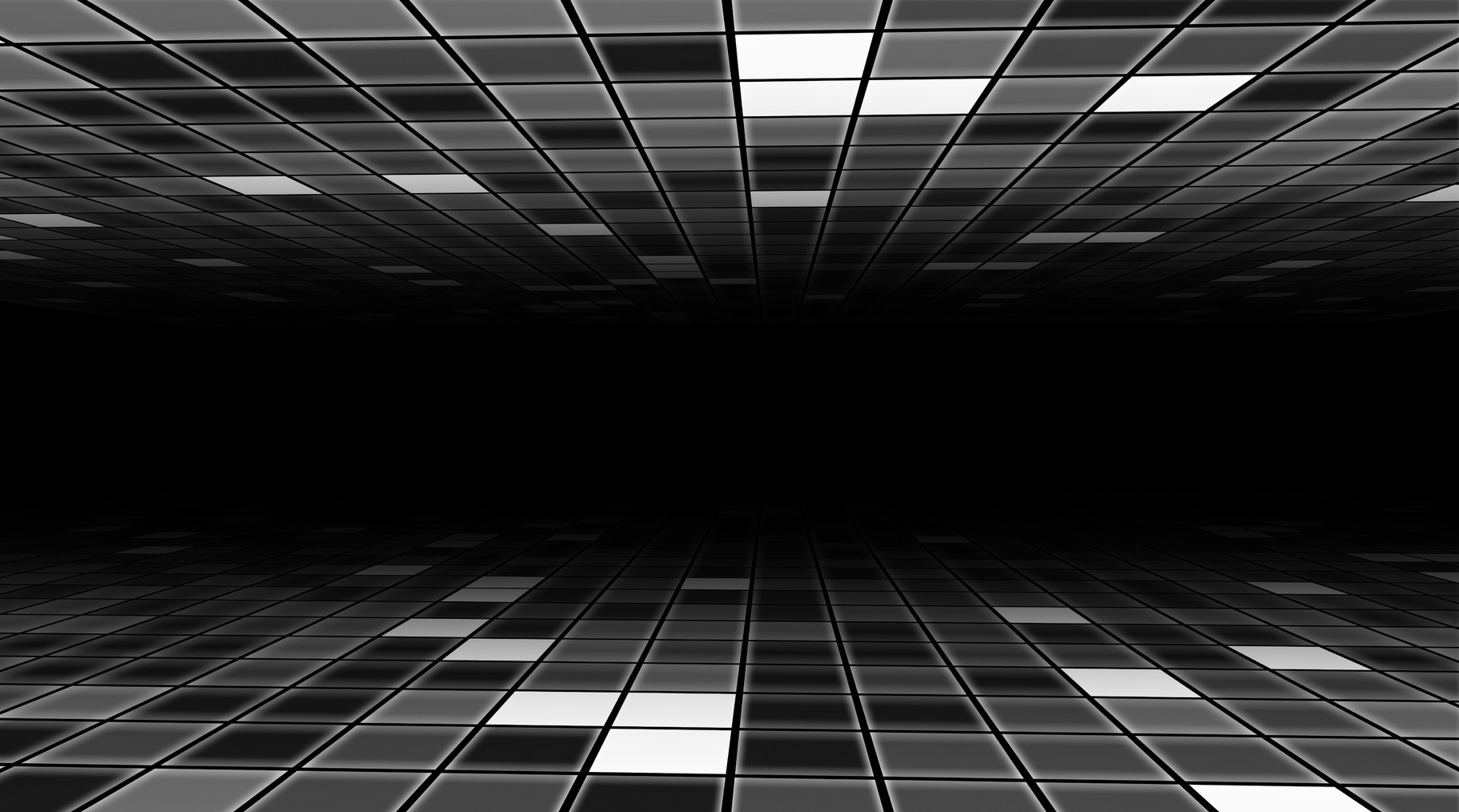 Virtual cyberspace reality empty room and white tiles flooring and ...