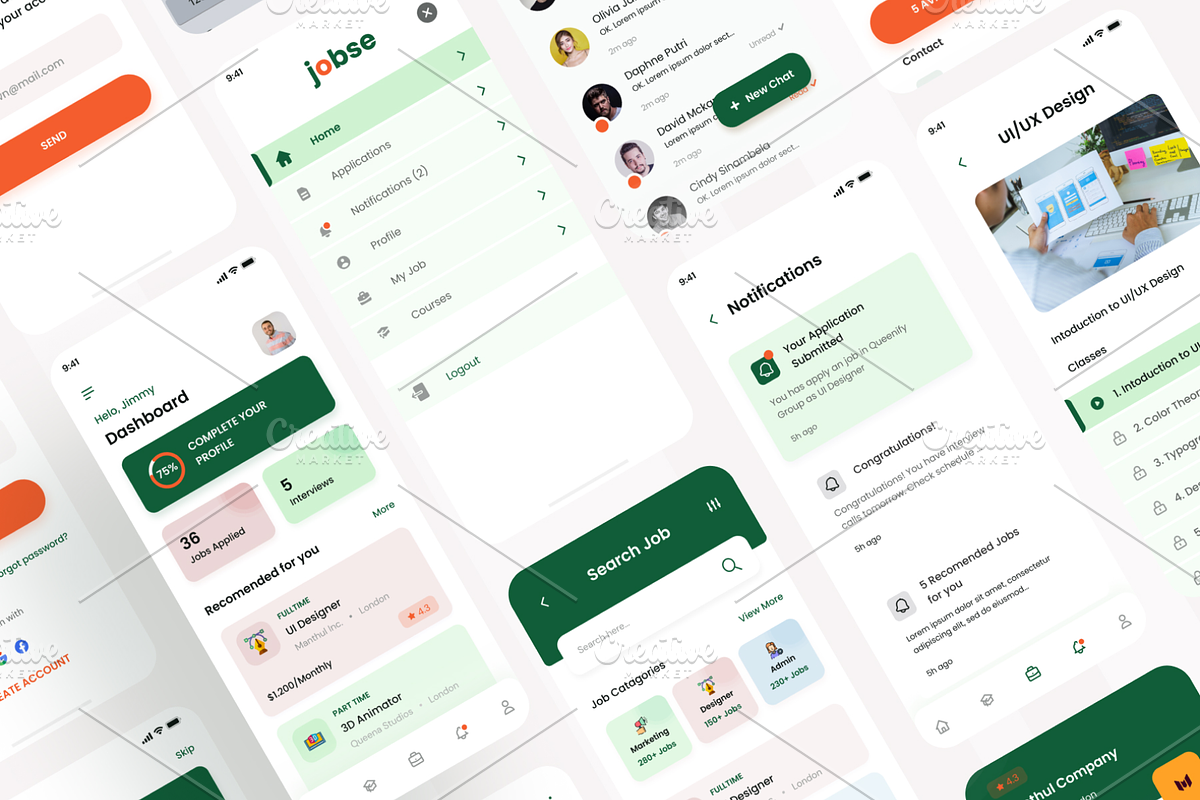 Job Portal App Figma UI Kit