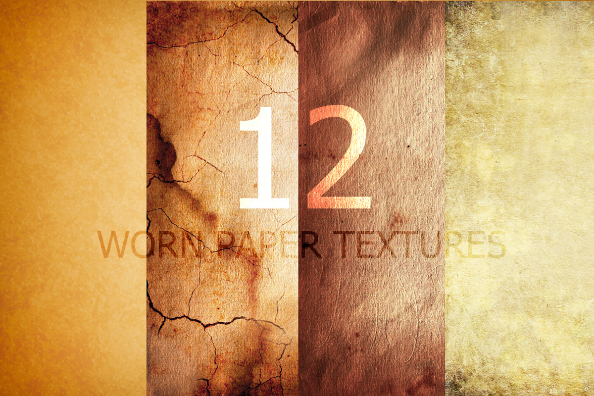12 worn paper textures, a Texture Graphic by VL Shop | Creative Market
