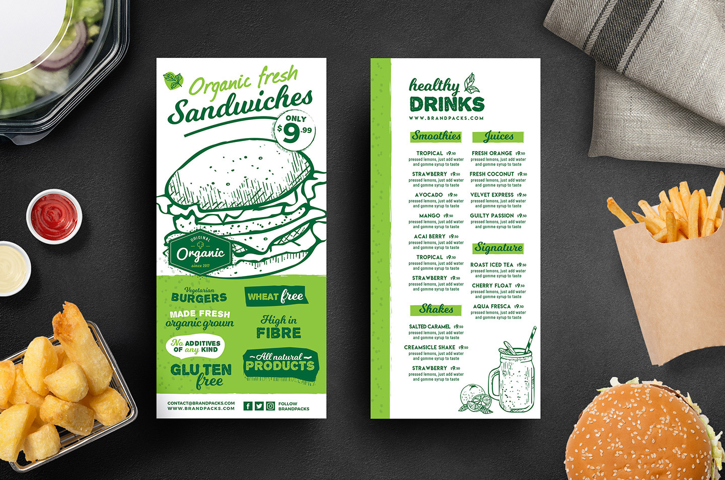DL Menu Flyer Template, a Brochure Template by BrandPacks