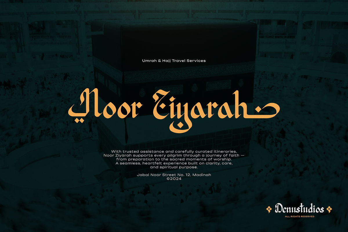 Al Biyan | Arabic Typeface, a Font by Denustudios