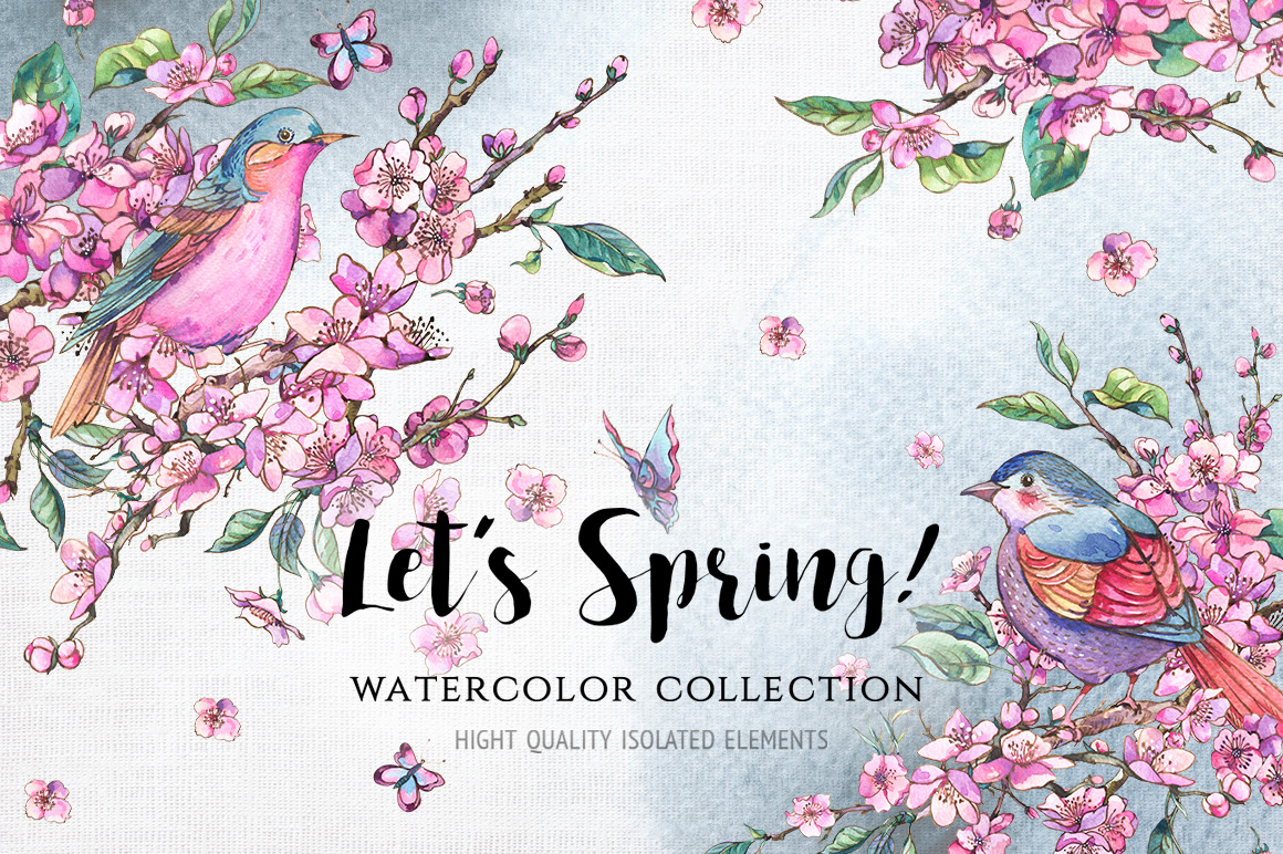 Let's Spring!, a Background Graphic by Depiano