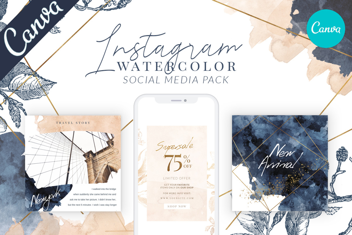 CANVA Bundle Social Media Pack, a Social Media Template by Eviory
