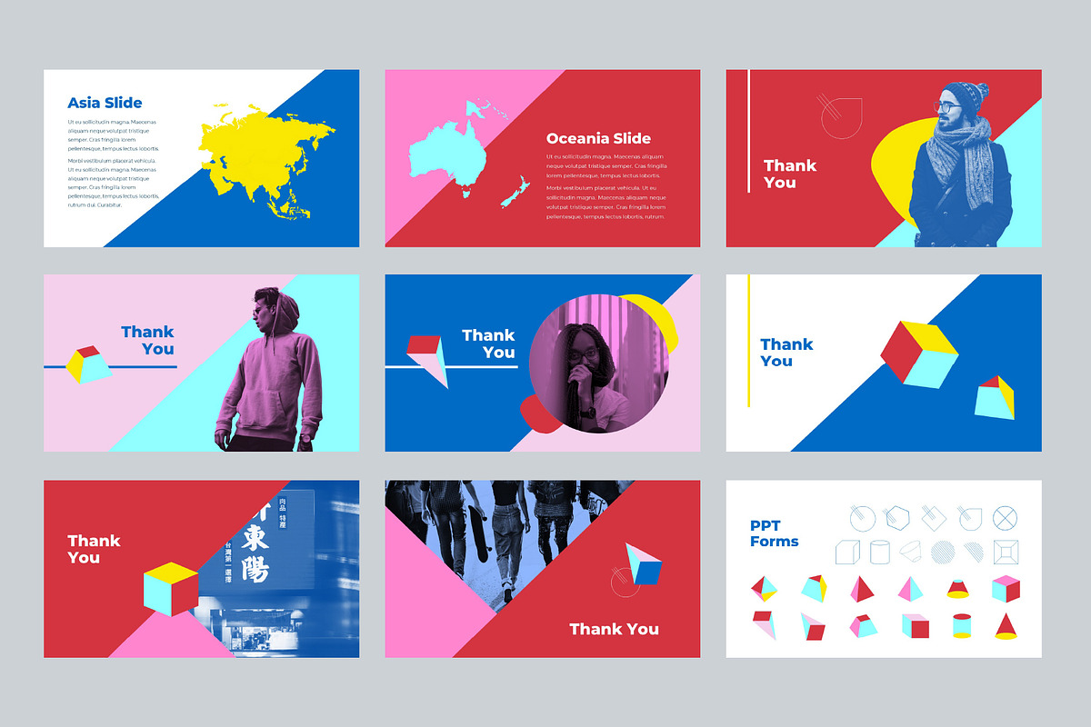 Bold - PowerPoint Template 3 Colors