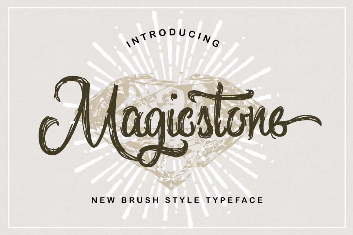 Magicstone Typeface, a Script Font by QueenType