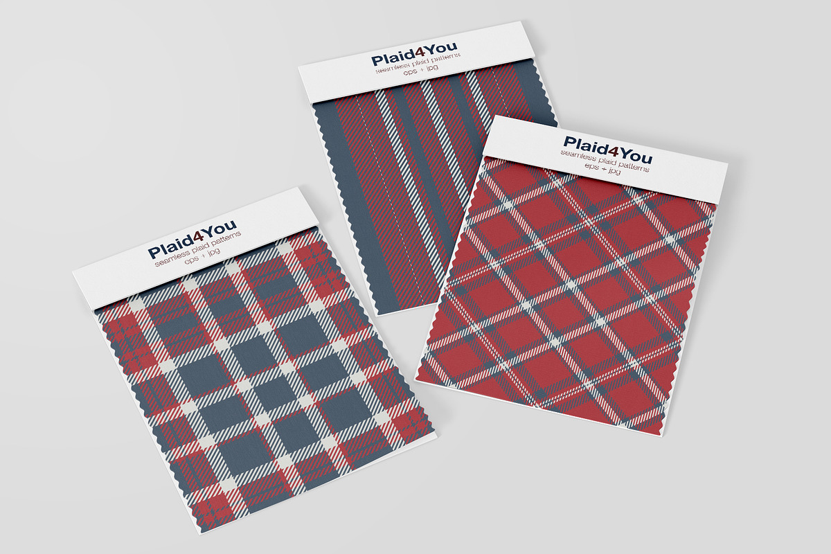 #87 Modern Plaids in Faded Colors, a Pattern Graphic by Plaid4You